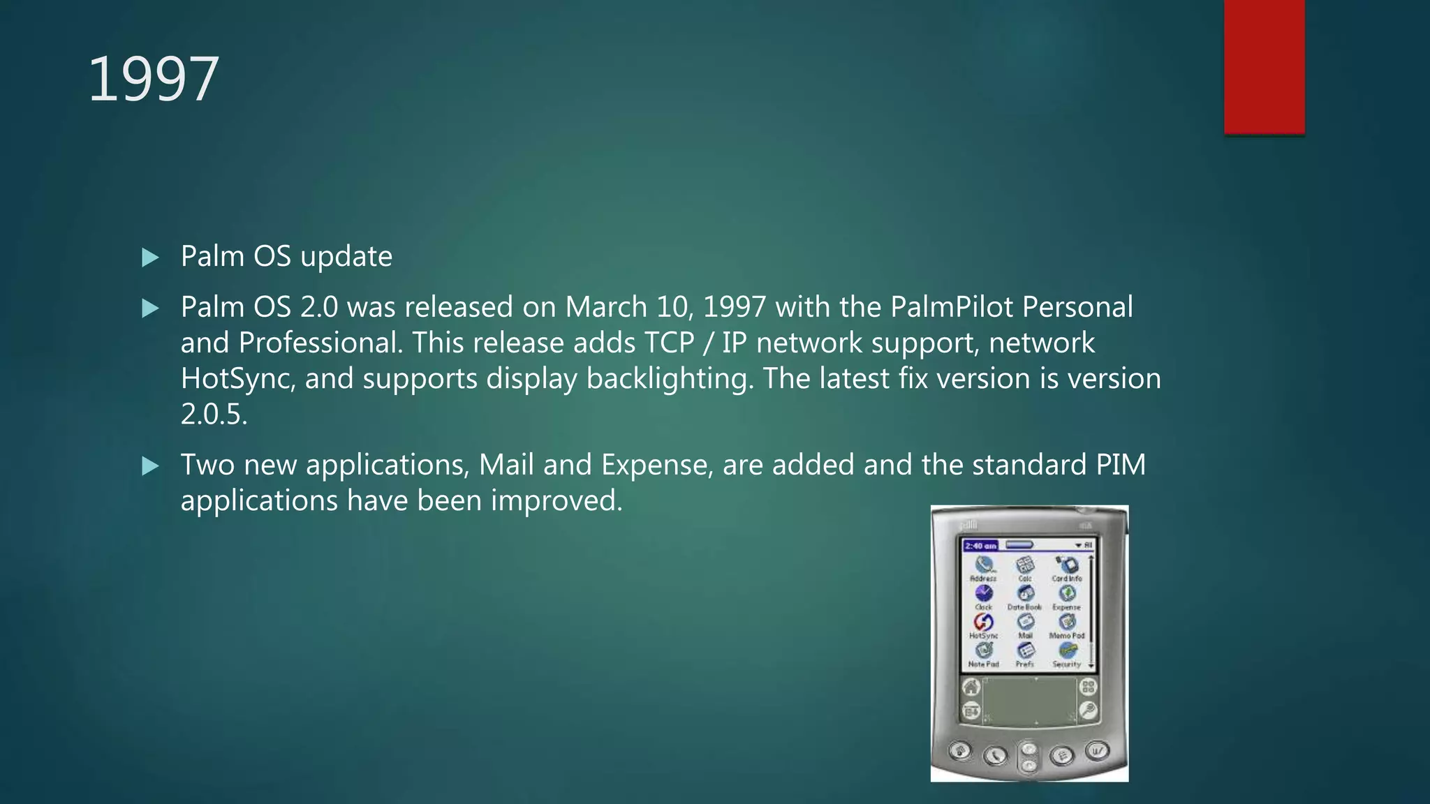 Timeline for the mobile operating systems | PPTX