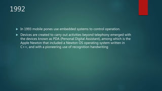 Timeline for the mobile operating systems | PPTX