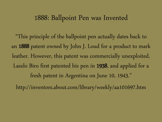 History of Writing Tools Timeline | POTX