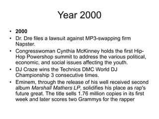 Timeline hip hop music history | PPT