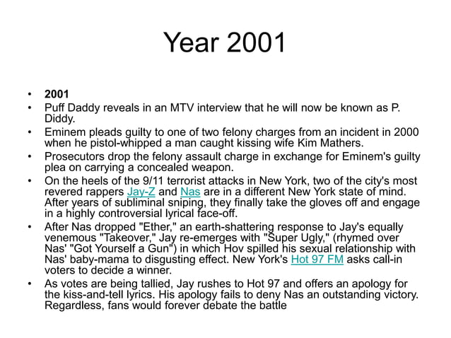 Timeline hip hop music history | PPT