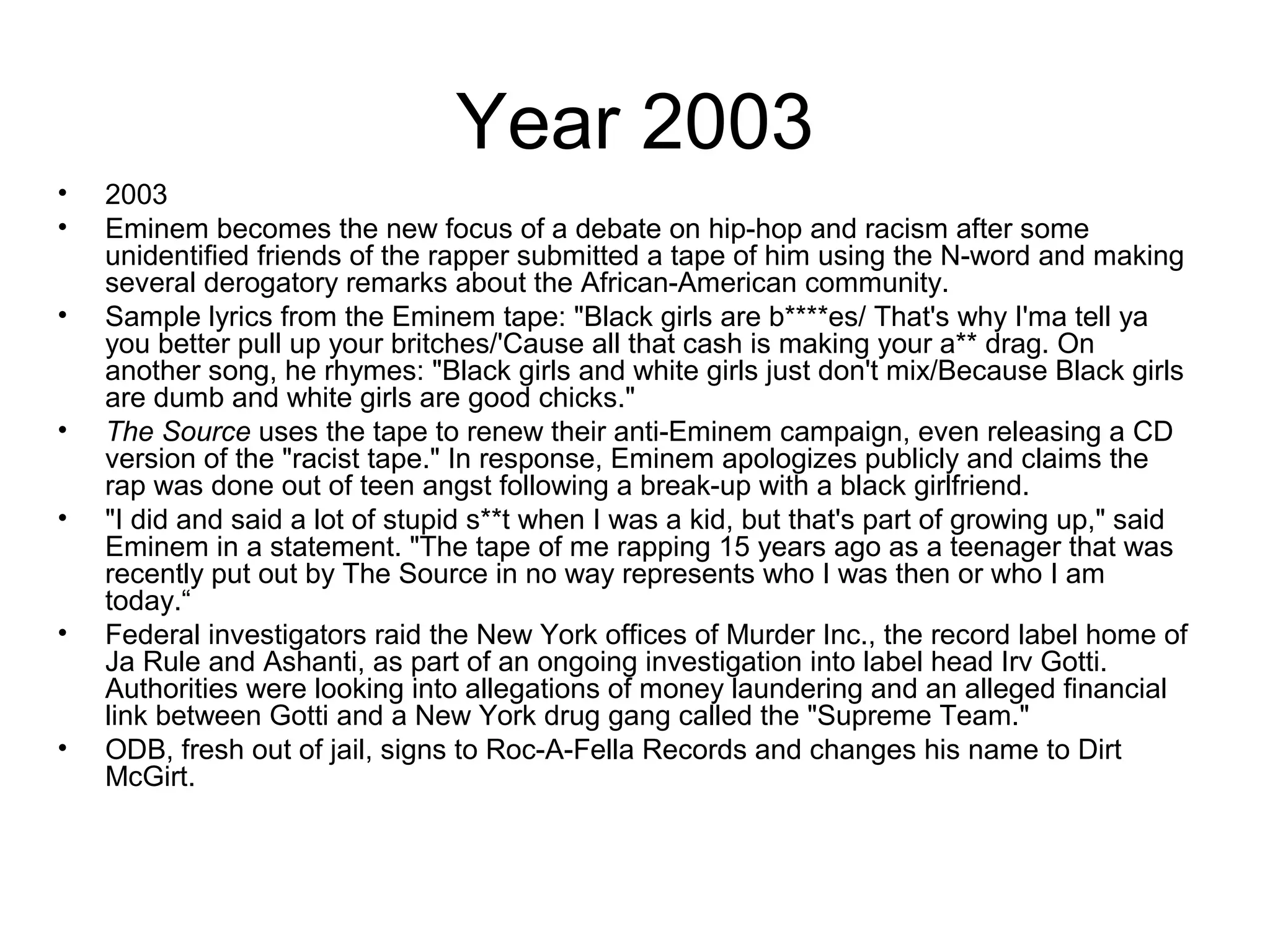 Timeline hip hop music history | PPT