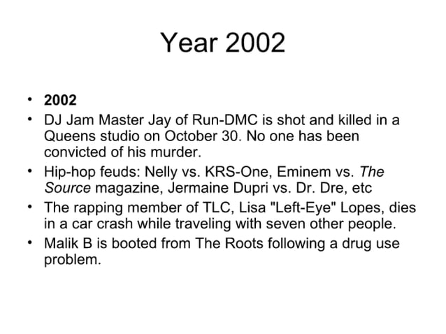 Timeline hip hop music history | PDF