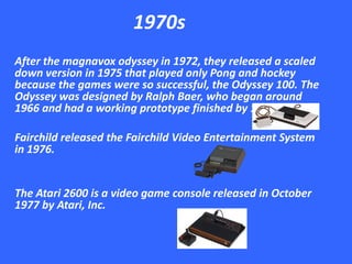 Timeline history of gaming | PPTX | Home Entertainment Systems ...