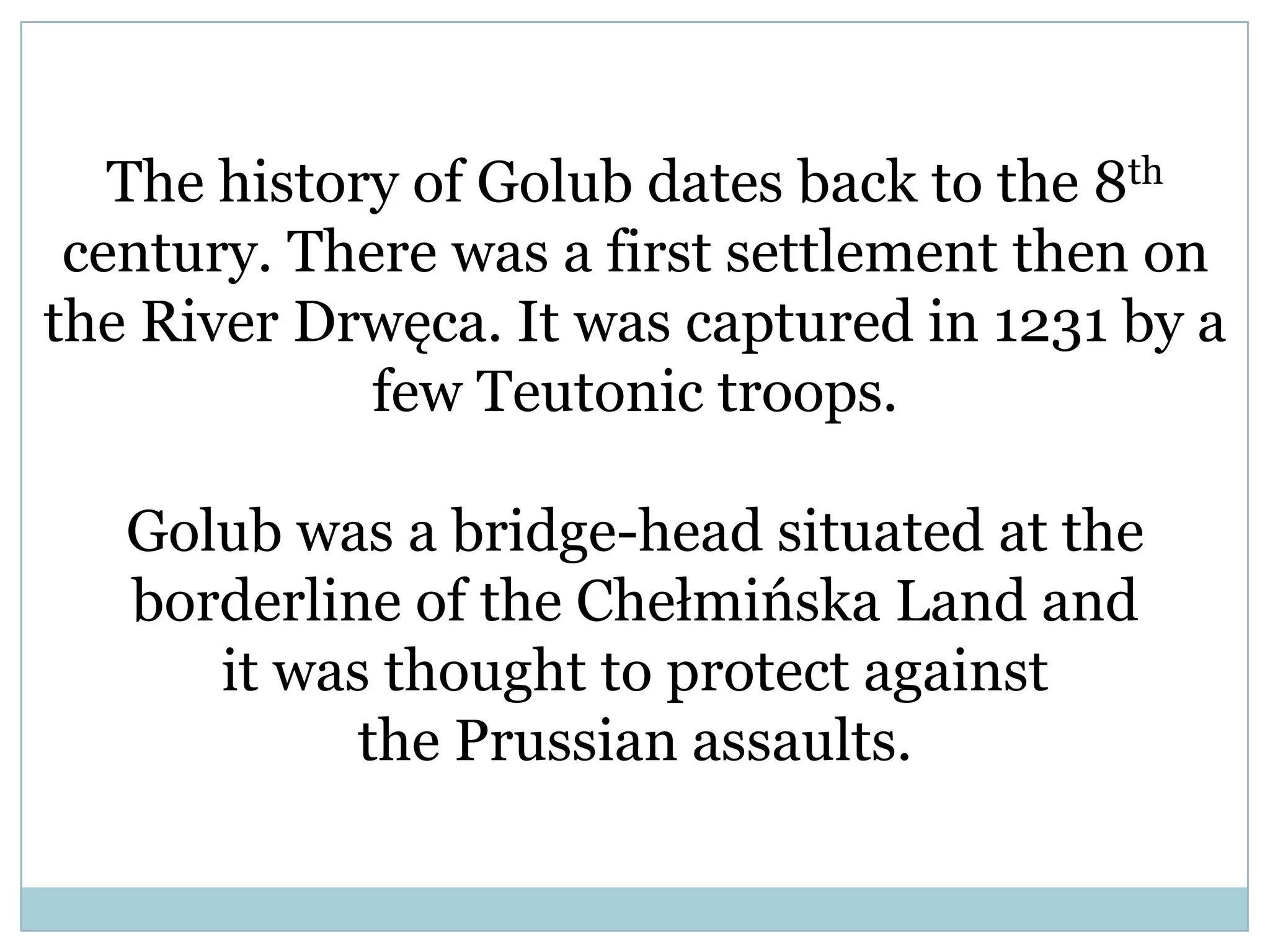 Timeline History Of Golub Dobrzyń | PPSX