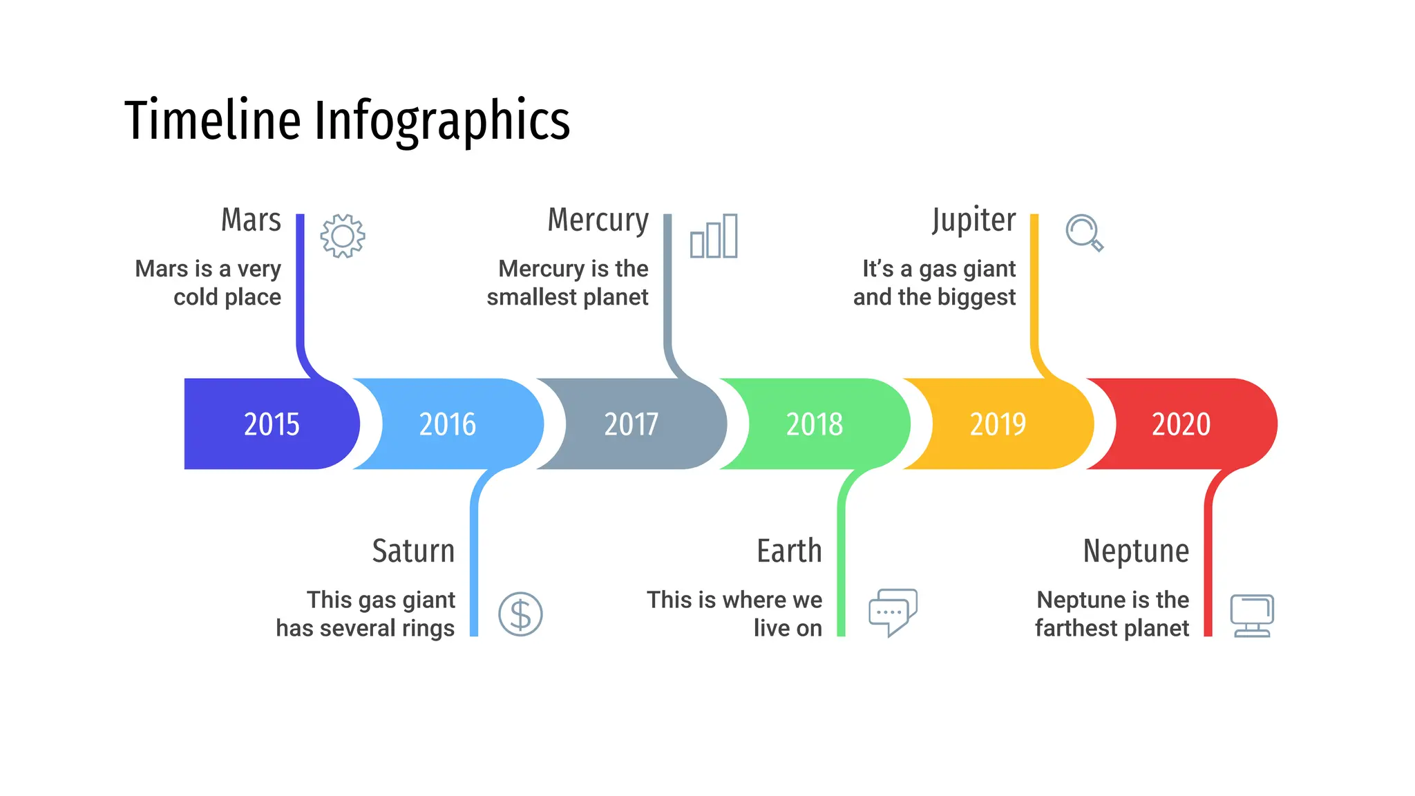 Timeline Infographics by Slidesgo contoh | PPT