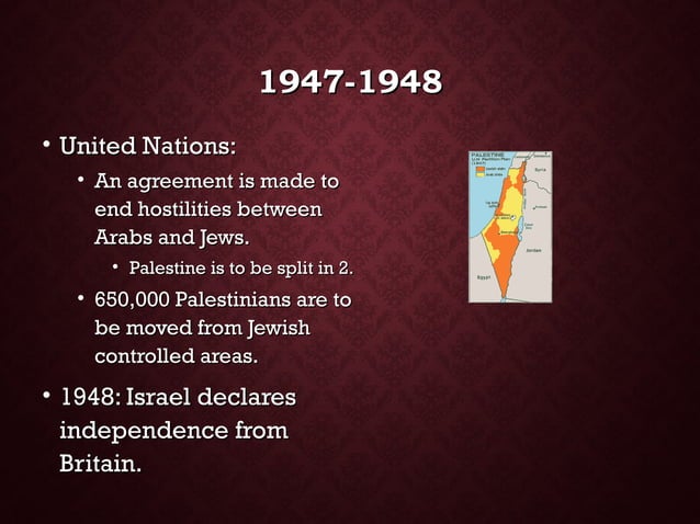 Timeline israel conflict | PPT