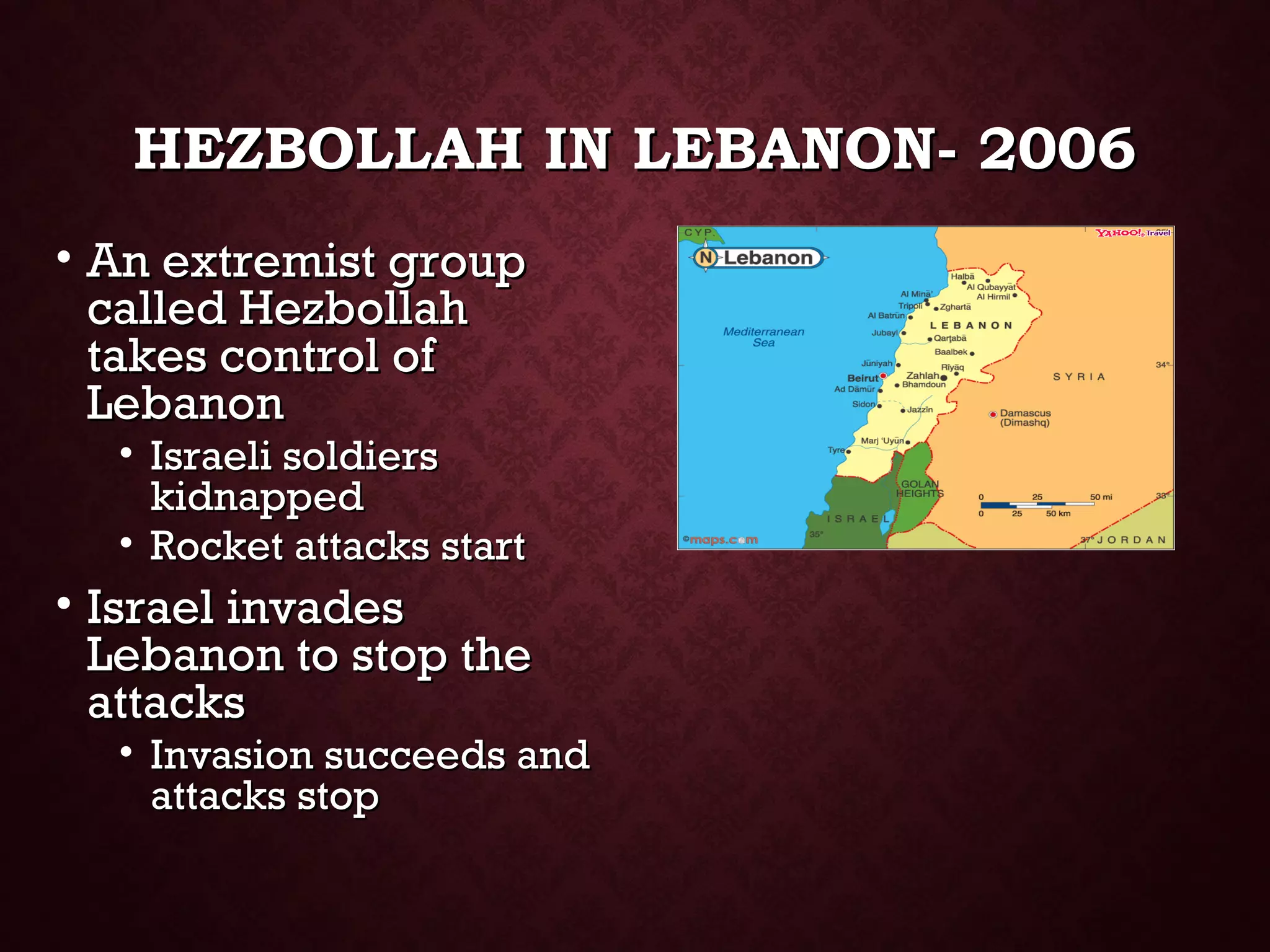 Timeline israel conflict updated fixed | PPT