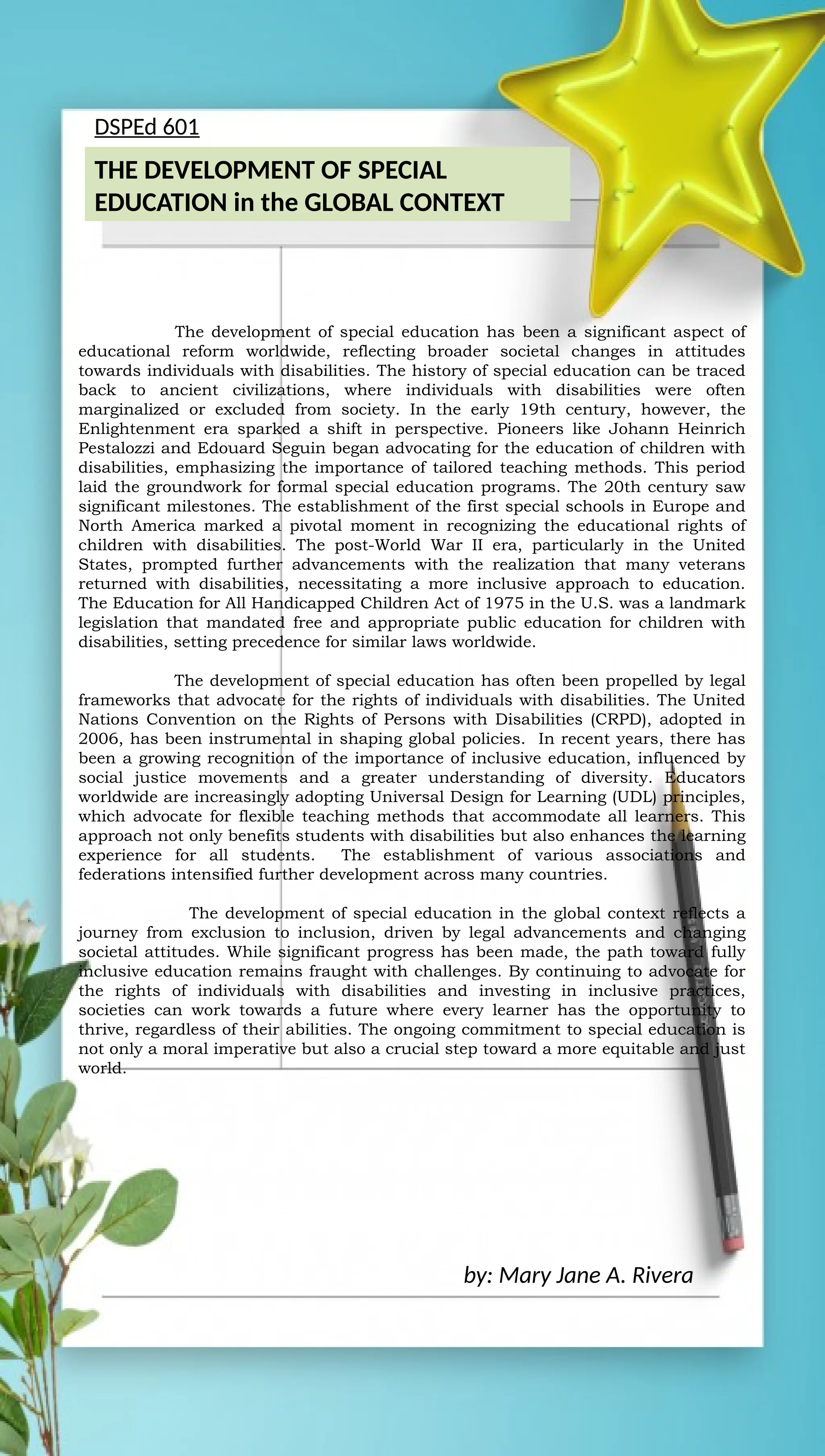 Timeline (Merged)- HISTORICAL DEVELOPMENT OF SPED-Global and Philippine ...