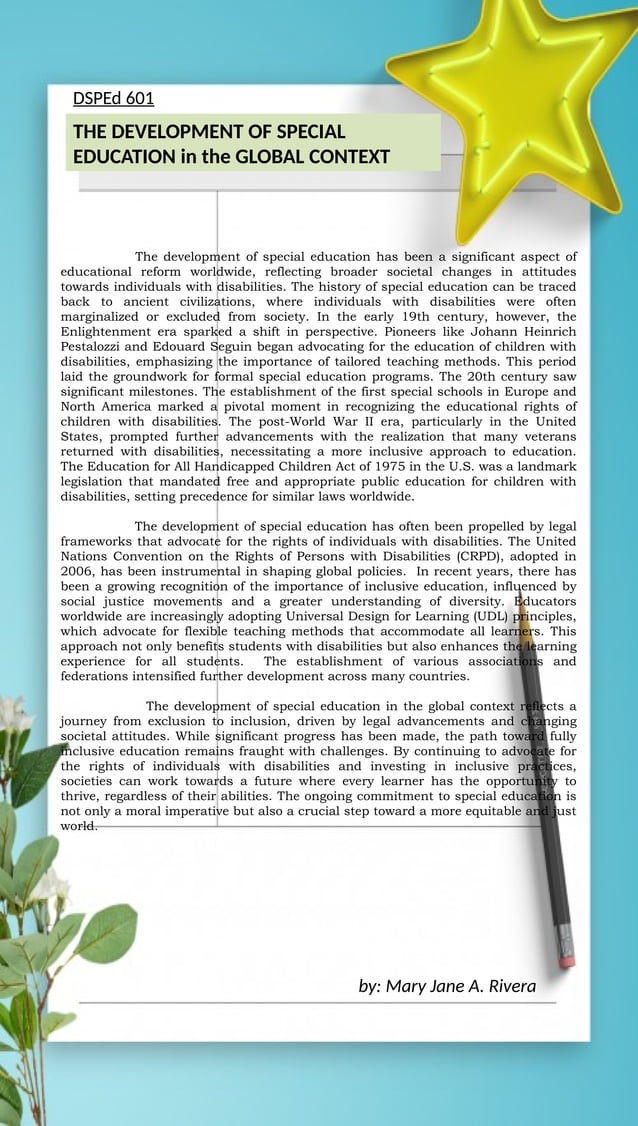 Timeline (Merged)- HISTORICAL DEVELOPMENT OF SPED-Global and Philippine Context.pptx | Special ...