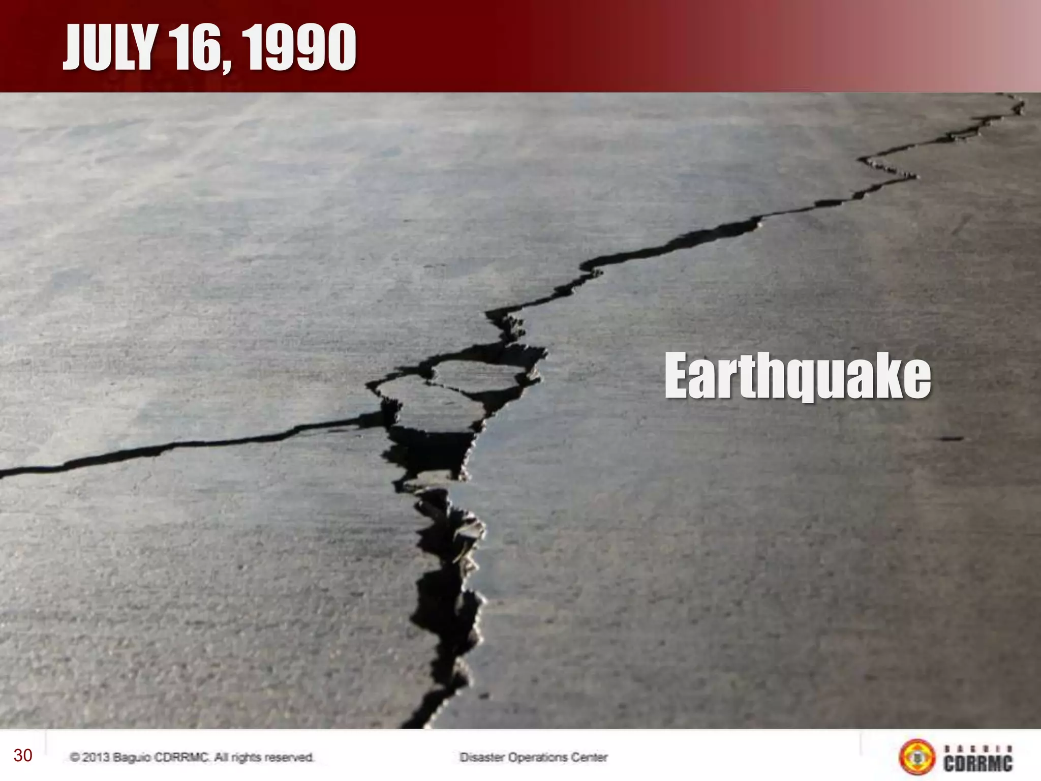 Timeline of Disasters in Baguio City | PPTX