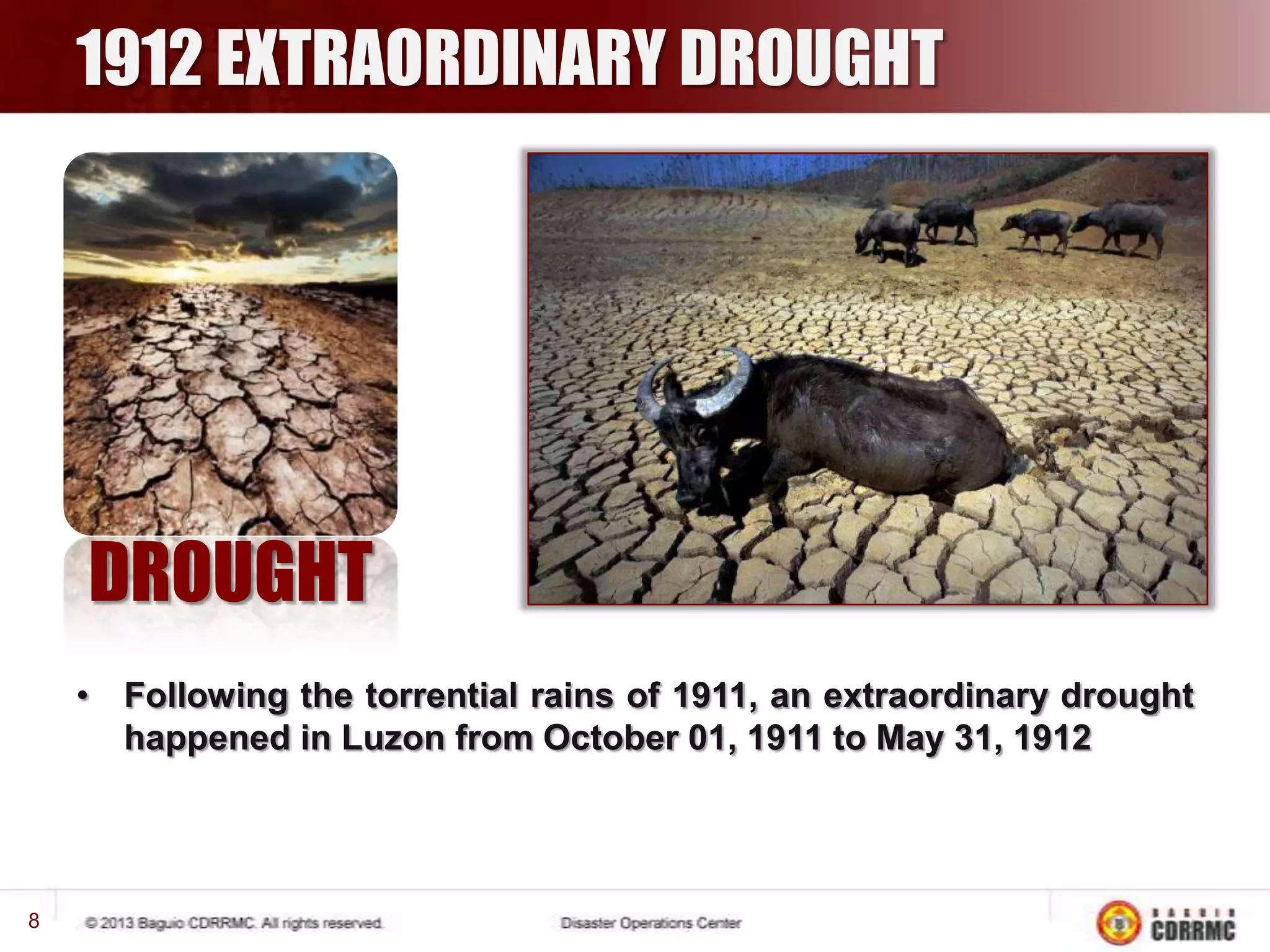 Timeline of Disasters in Baguio City | PPTX