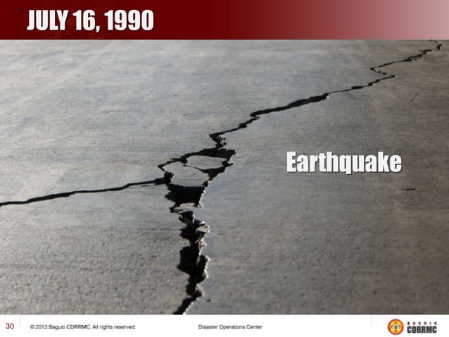 Timeline of Disasters in Baguio City | PPTX | Weather | Science