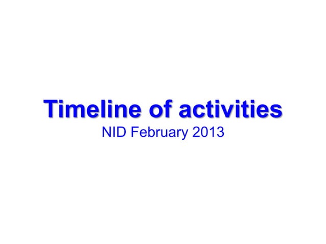 Timeline of activities | PDF