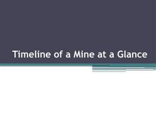 Timeline of a Mine at a Glance.pptx.PPTT | Free Download