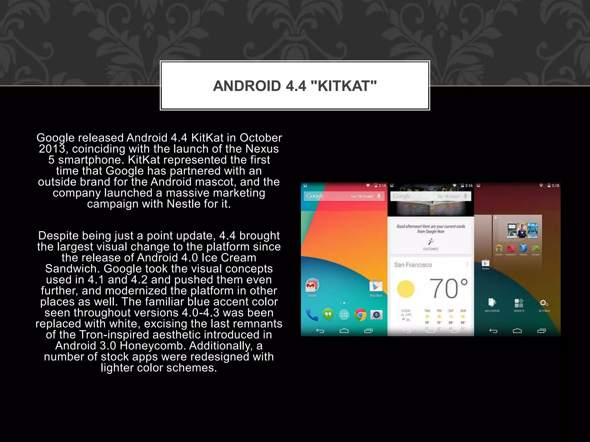 Timeline of android os | PPTX