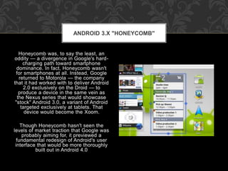 Timeline of android os | PPT