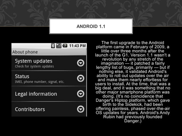 Timeline of android os | PPT