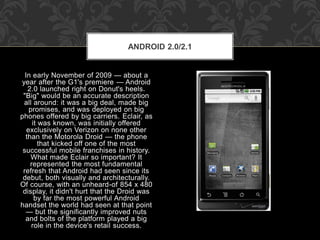 Timeline of android os | PPT