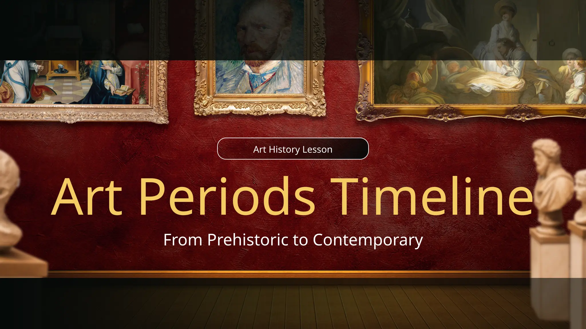 Timeline of Art Periods Presentation Red and Yellow Illustrative and ...