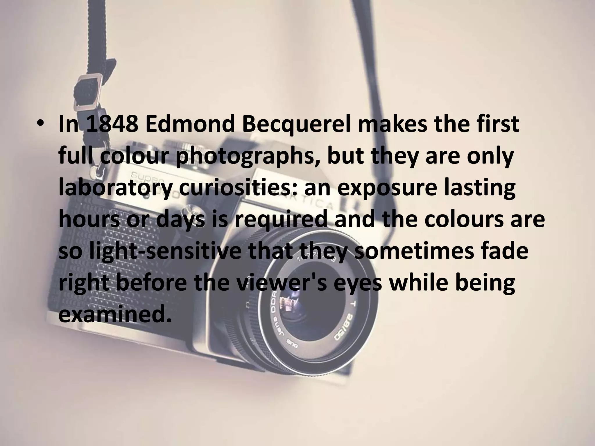 Timeline of camera’s and photography | PPTX | Photography | Arts and Crafts