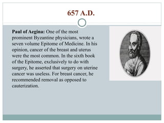 Timeline of cancer | PPT
