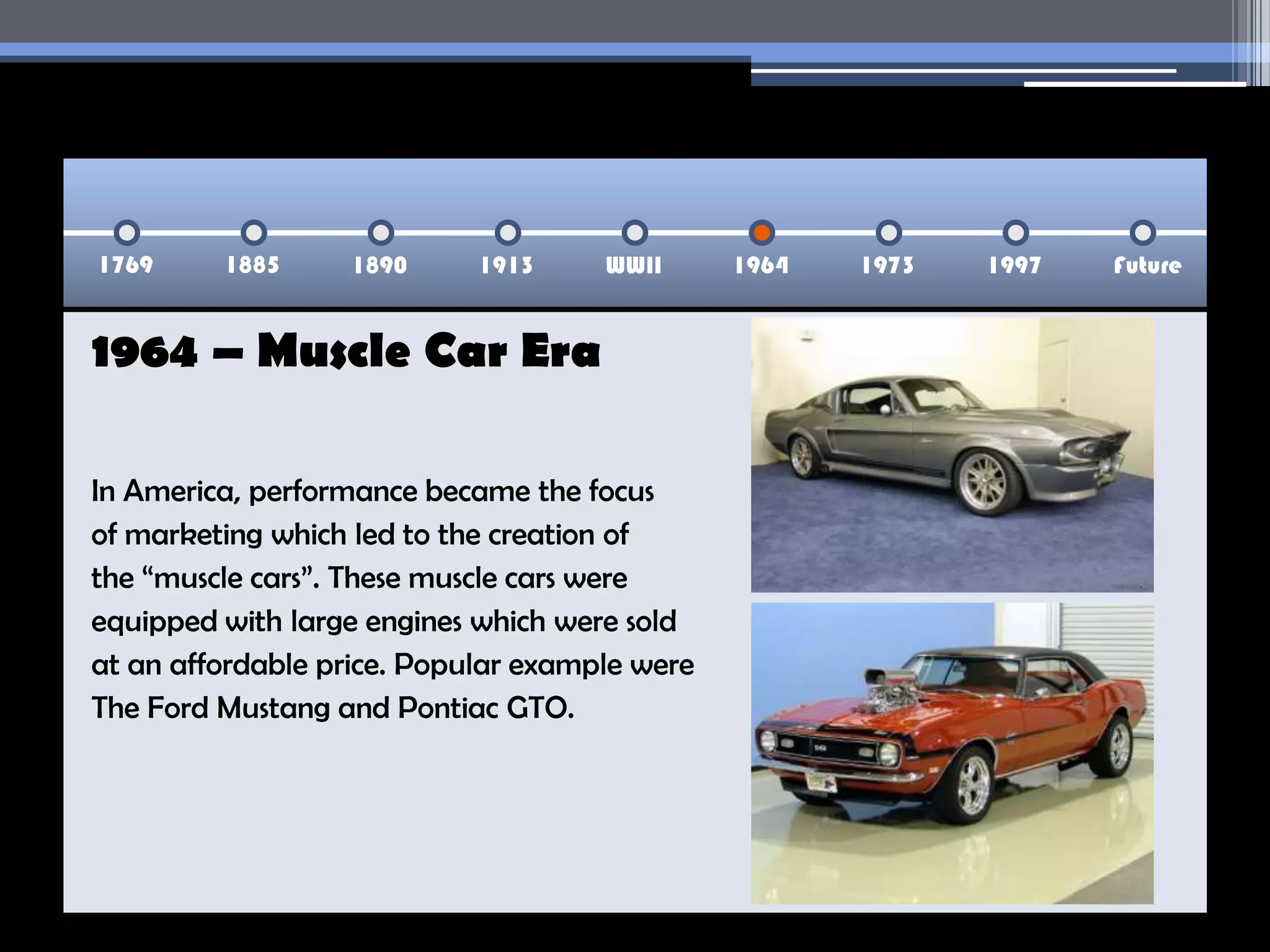 Timeline Of Cars | PPTX