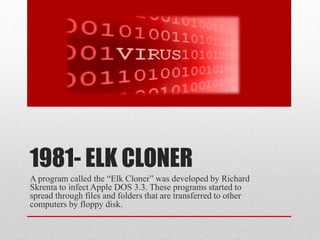 Timeline of computer viruses | PPTX