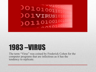 Timeline of computer viruses | PPTX | Antivirus Software | Computer ...