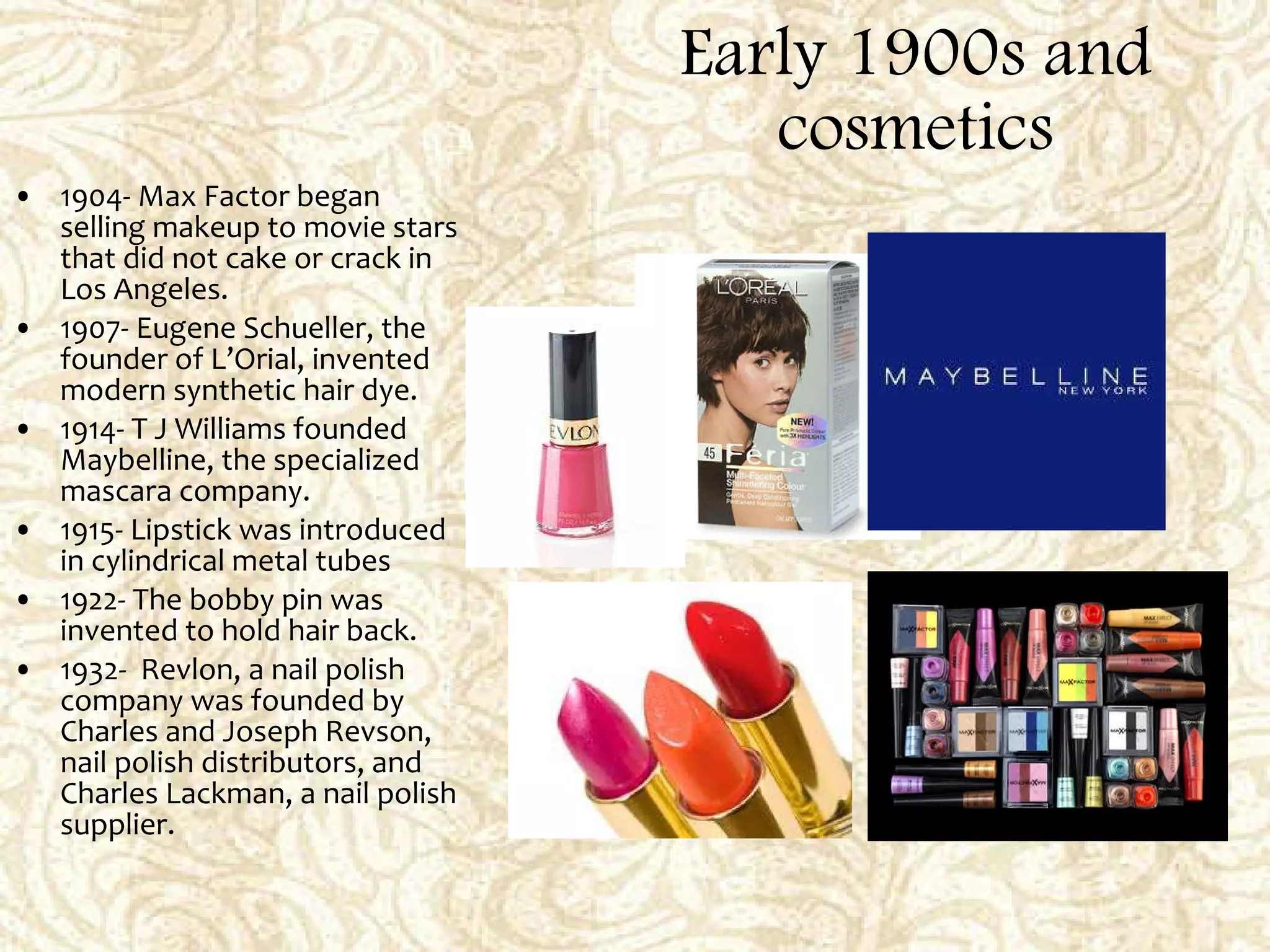 Timeline of cosmetics | PPT