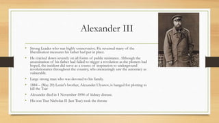 Timeline of events - The decline and fall of the Romanov Dynasty. | PPTX