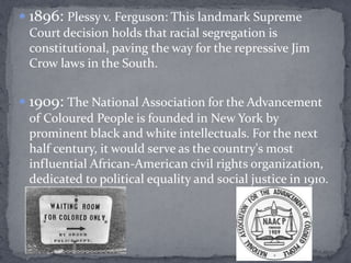 Timeline of facts: Black American History | PPTX | Crime & Harmful Acts ...