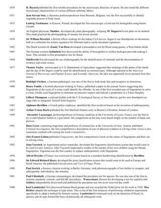Timeline of forensic science | PDF