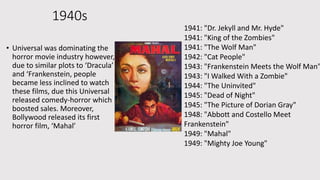 Timeline of Horror | PPTX