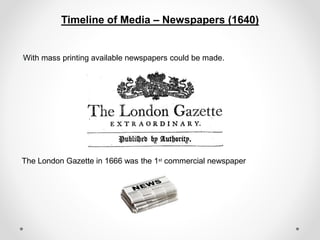 Timeline of media | PPT | Free Download