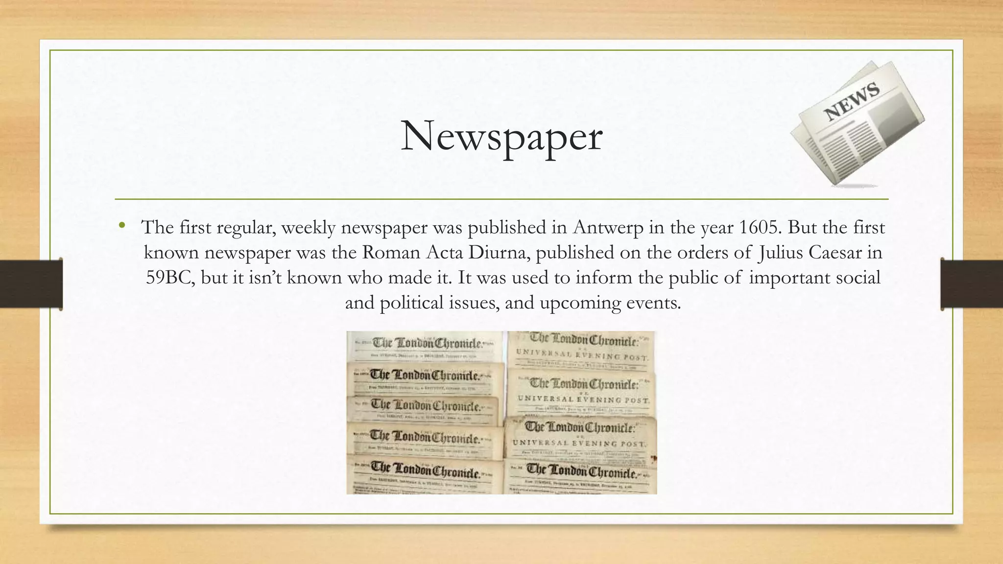 Timeline of media | PPTX