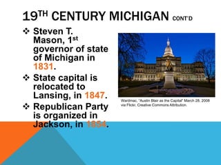Timeline of michigan’s history edu 290 | PPTX