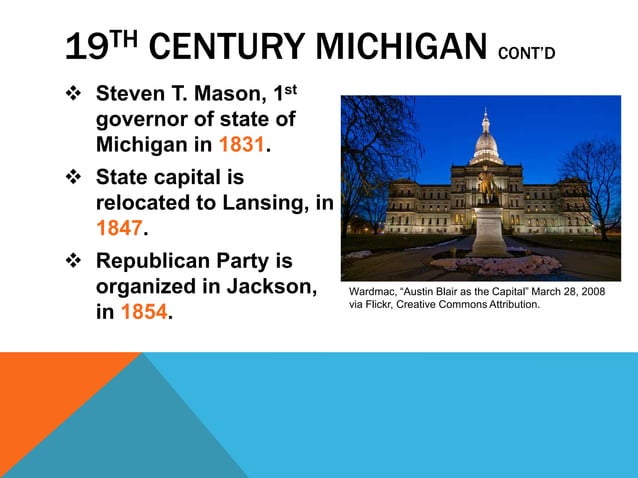 Timeline of michigan’s history edu 290 | PPT