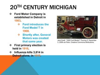 Timeline of michigan’s history edu 290 | PPT