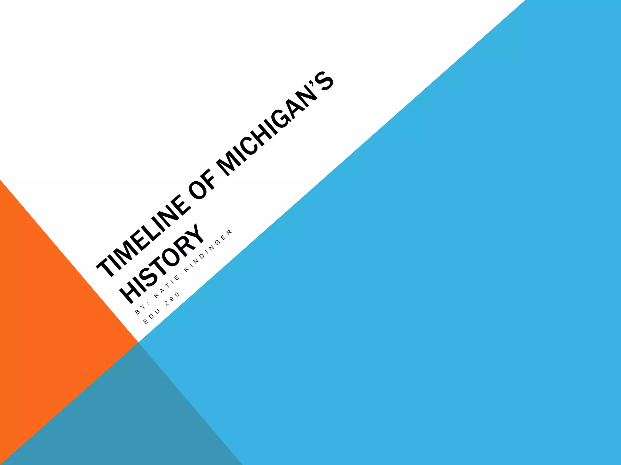 Timeline of michigan’s history edu 290 | PPTX