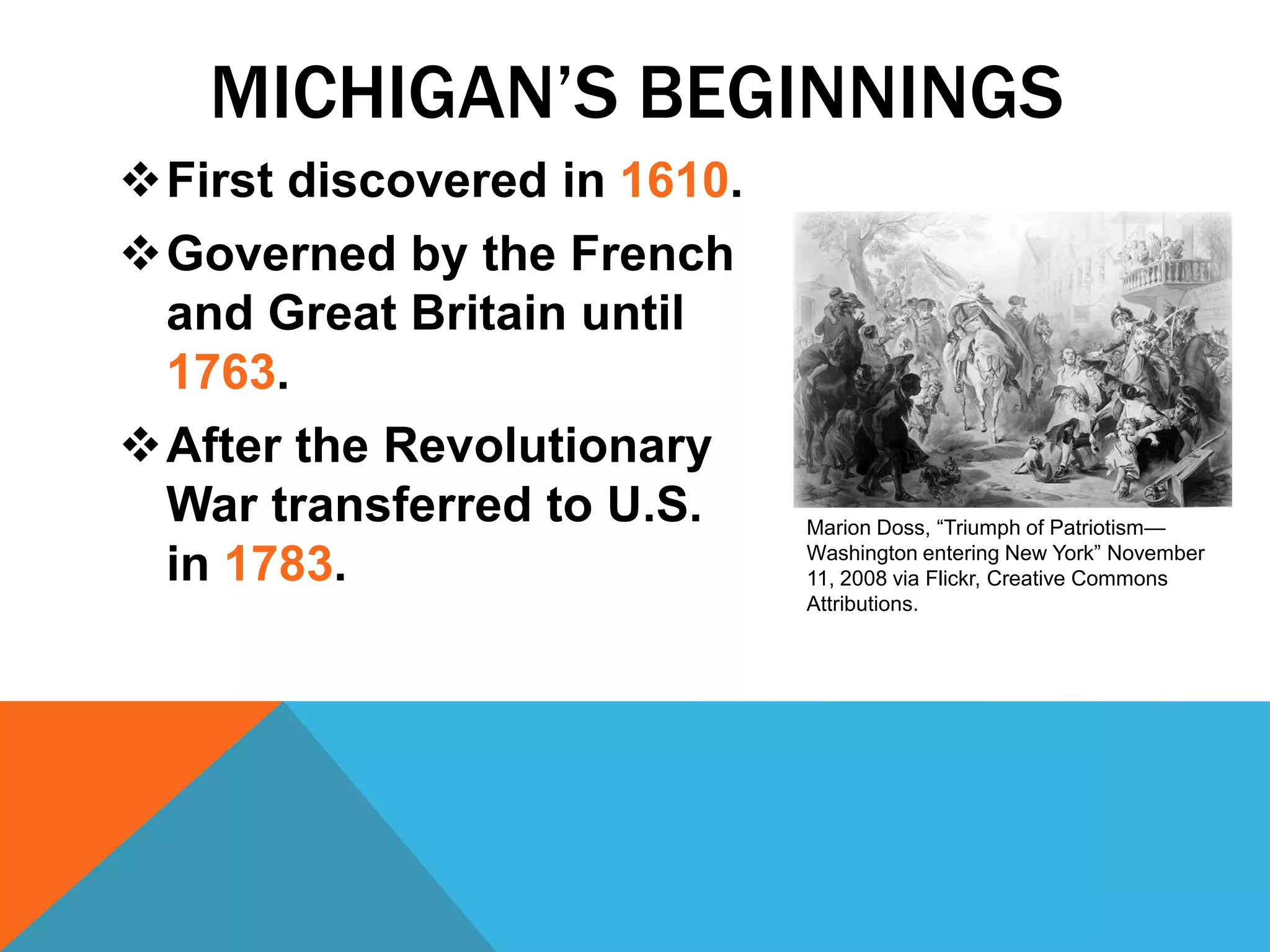 Timeline of michigan’s history edu 290 | PPTX
