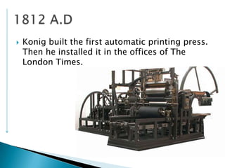 Timeline of print production | PPT