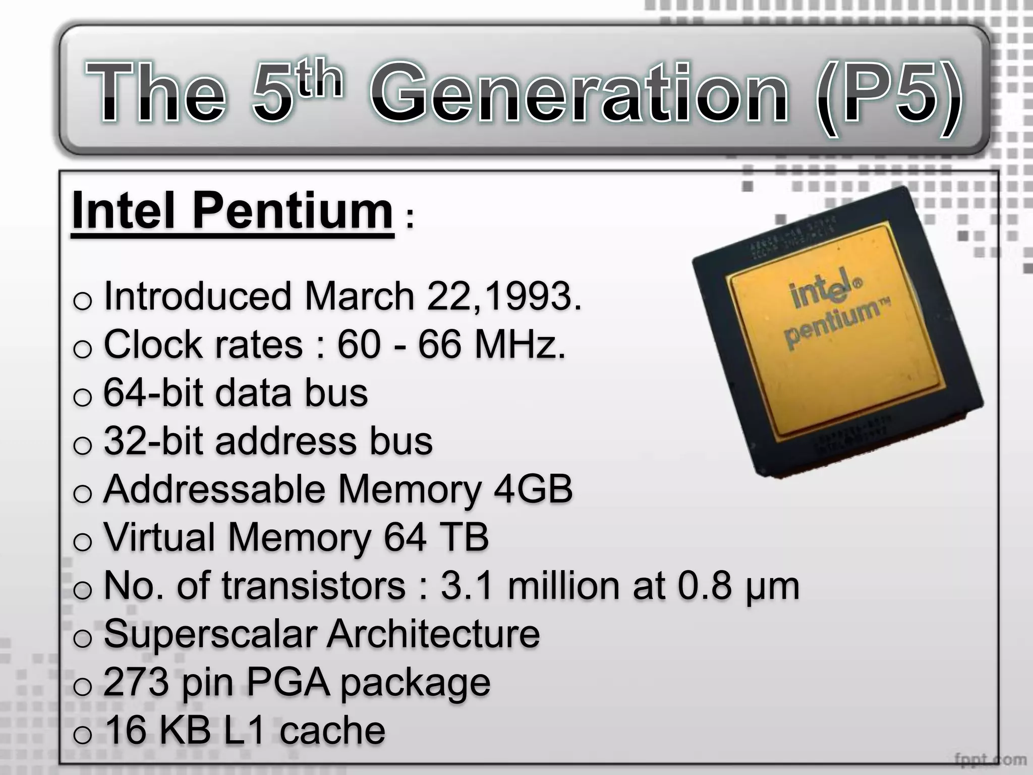 Timeline of Processors | PPTX