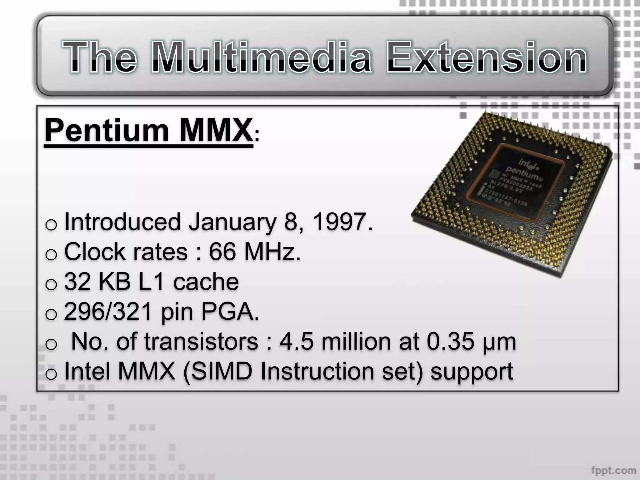 Timeline of Processors | PPTX
