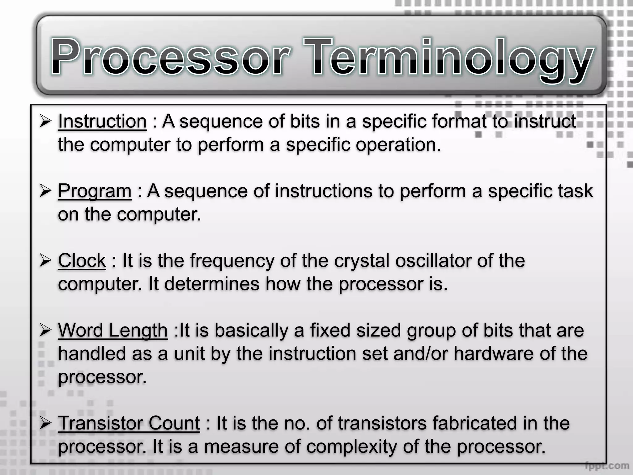 Timeline of Processors | PPTX