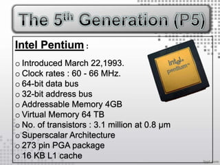 Timeline of Processors | PPTX