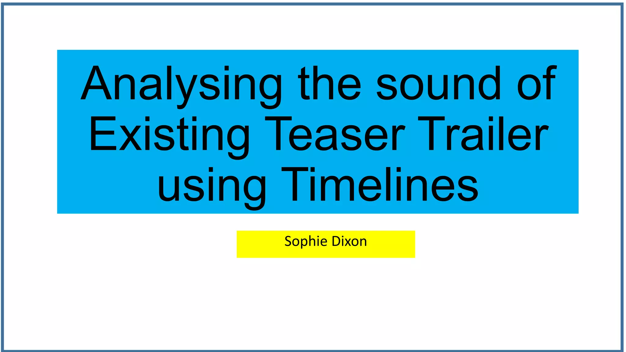 Sound Research- Timelines of films sound | PPTX