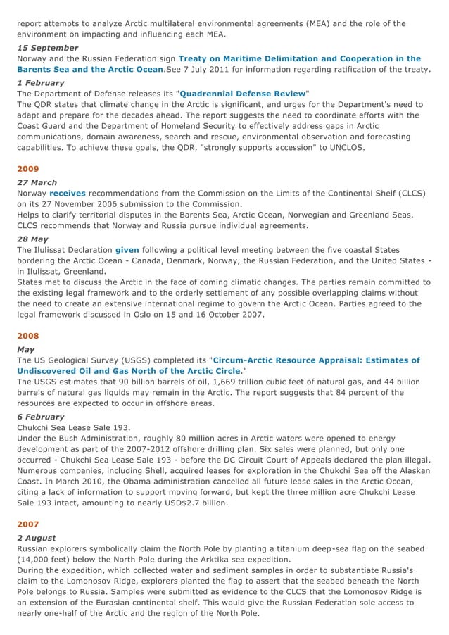 Timeline of the arctic claims | DOCX | Polar Travel | Travel Locations