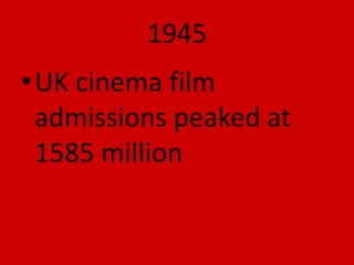 Timeline of the british film industry from 1925 | PPT