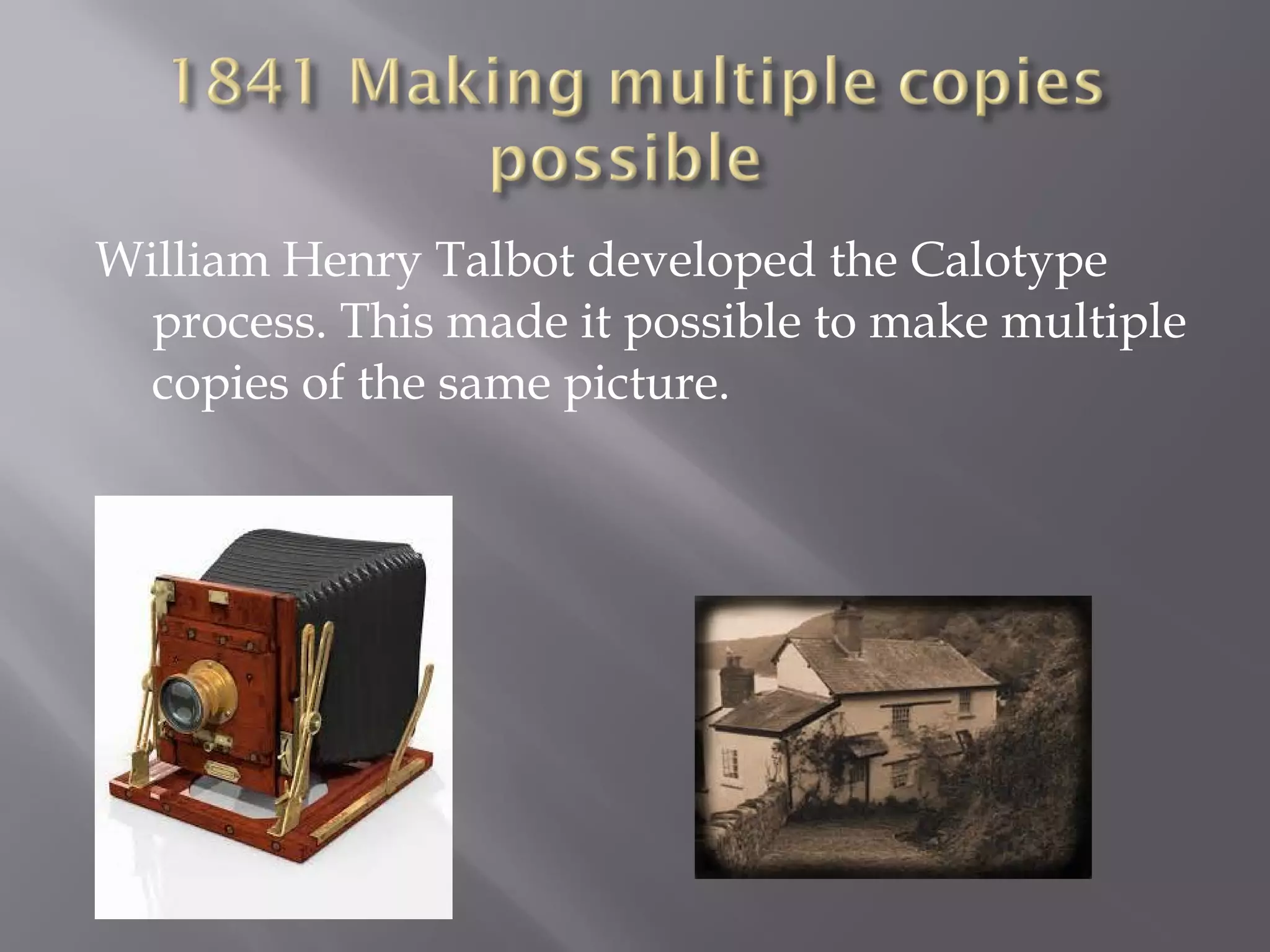 Timeline of the camera | PPT